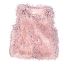 Cherokee | Jackets & Coats | Pink Fur Vest Only Worn Once | Poshmark
